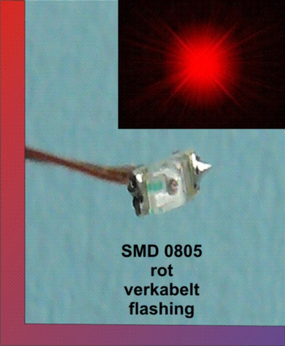ledandmore - LED SMD 0805 red blinkend verkabelt